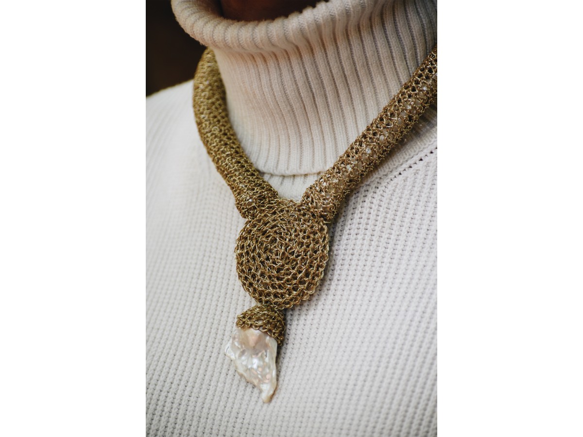 Hara Karamihali TUBE PEARL NECKLACE @ Faceart